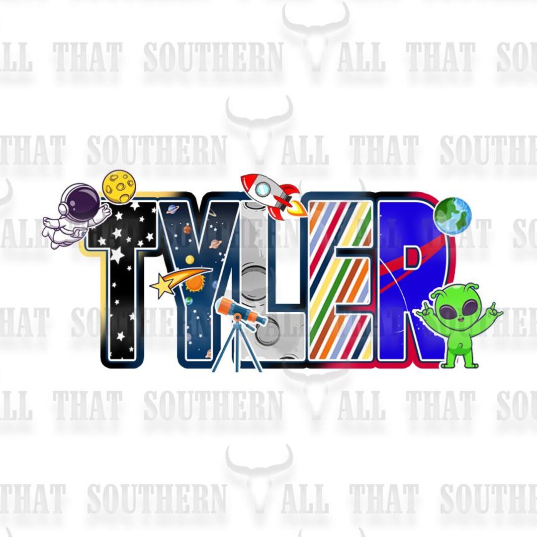 Tyler Space Birthday Png (digital Download Only) - Etsy