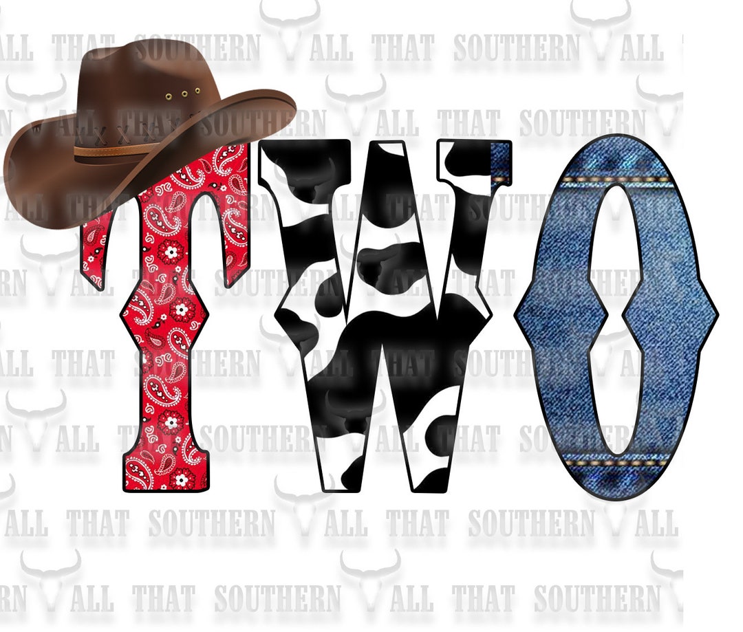 Western Two Birthday Png (digital Download Only) for Sublimation - Etsy