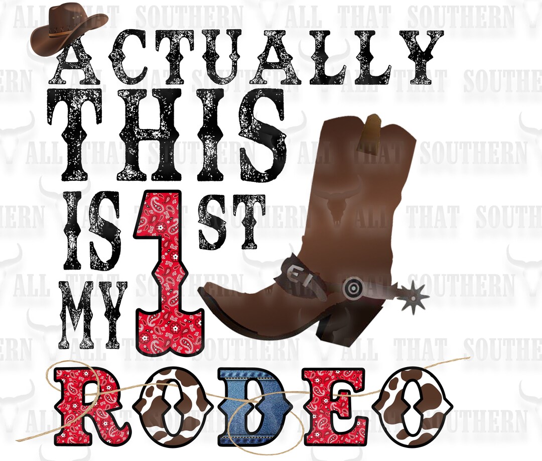 First Rodeo Birthday With Brown Cowprint Png (digital Download Only ...
