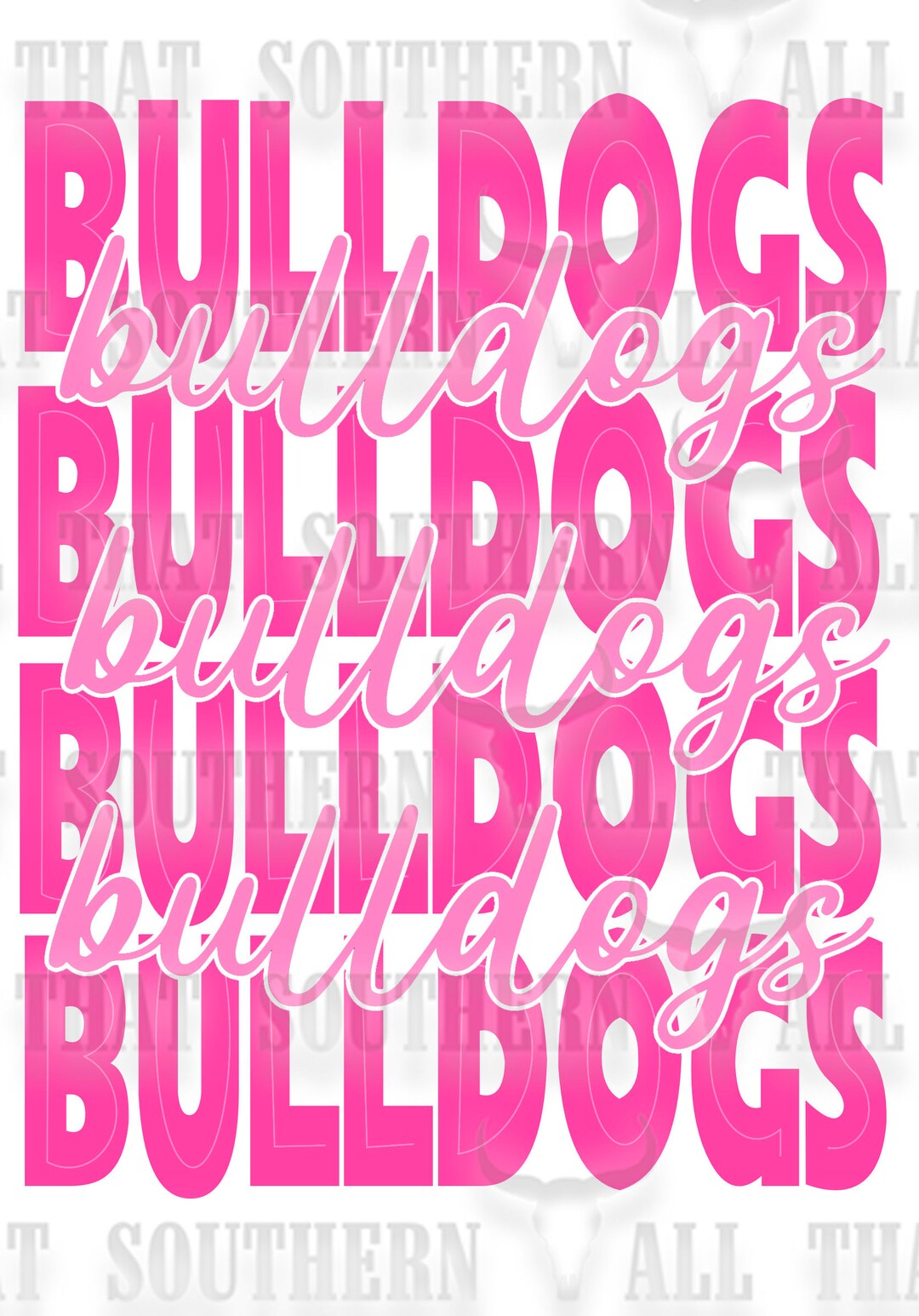 PINK OUT Bulldogs Png (digital Download Only) - Etsy