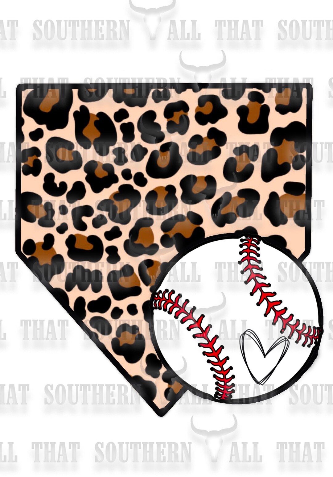 Leopard Print Base/baseball Png (digital Download Only) for Sublimation ...