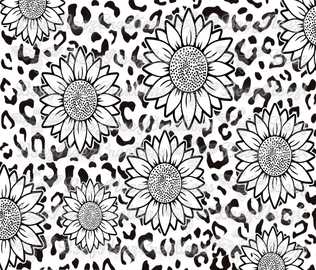 Leopard Print Sunflower Design PNG (digital Download Only) - Etsy