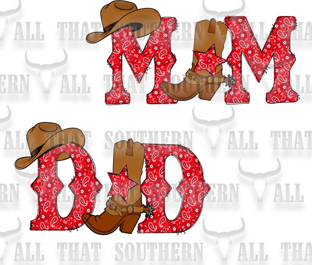 Western Mom and Dad Png (digital Download Only) for Sublimation - Etsy