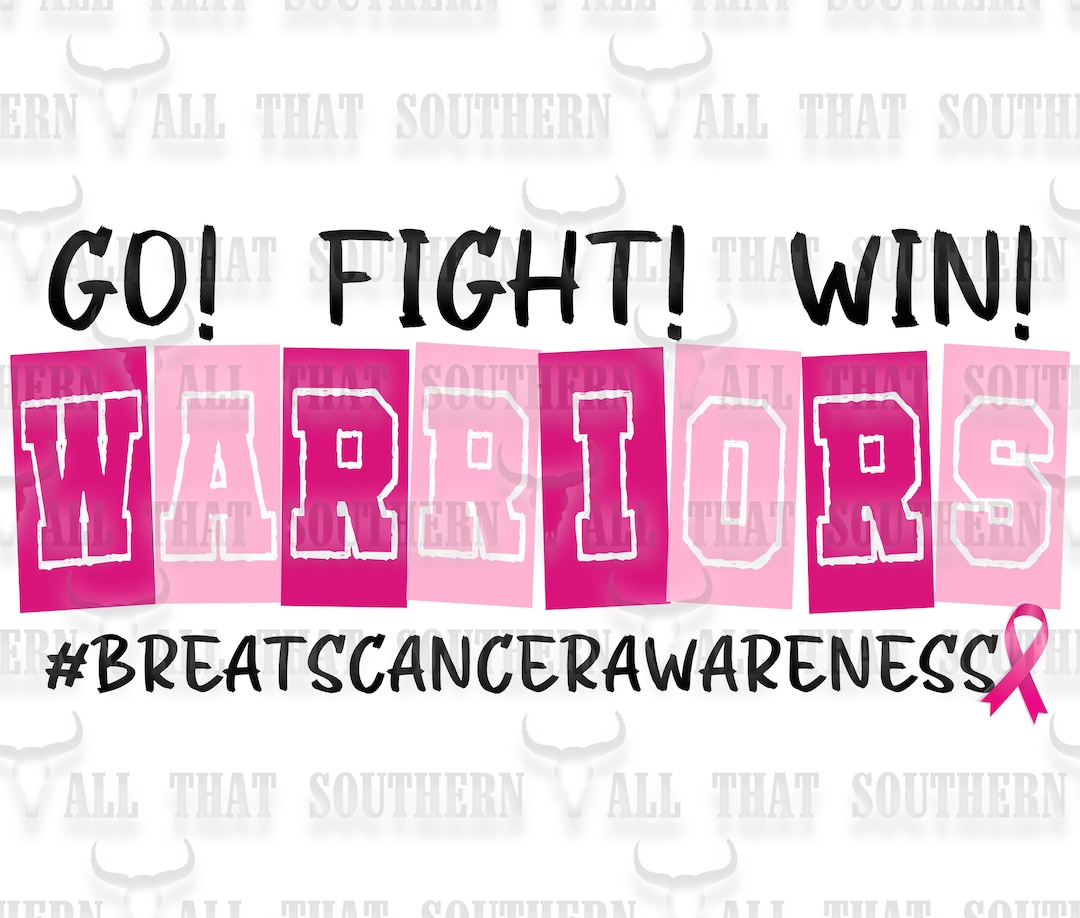 Warriors Breast Cancer Awareness PNG (digital Download Only) for ...