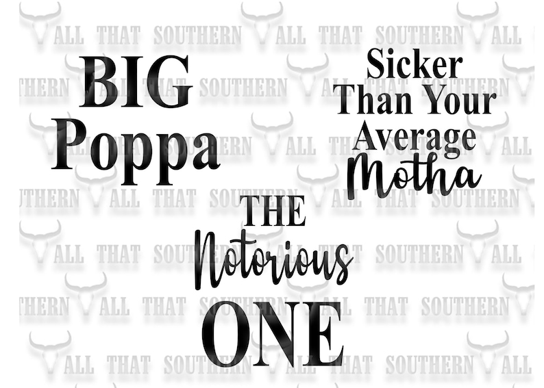 The Notorious ONE, Big Poppa, Sick Mother 3pngs (digital Download Only ...