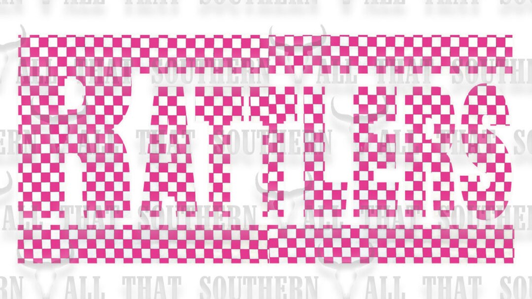 Pink Checkered Rattlers Png (digital Download Only) - Etsy
