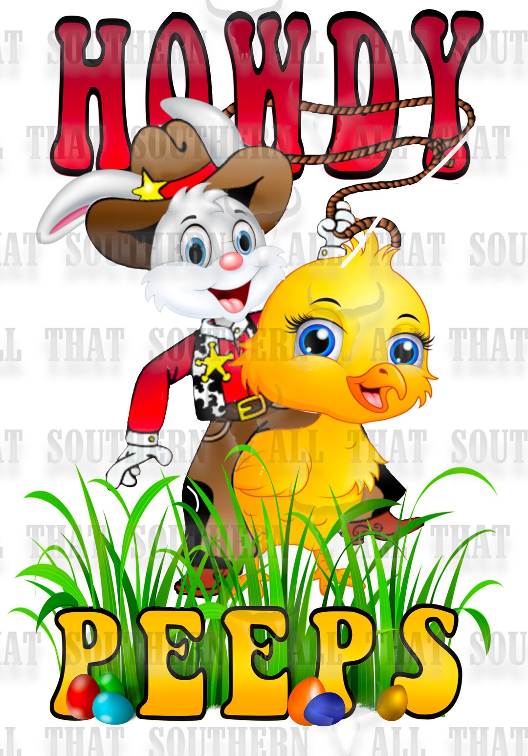 Howdy Peeps Cowboy Easter Png (digital Download Only) Rodeo for ...