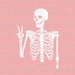 Peace Sign Skeleton Png (digital Download Only) - Etsy