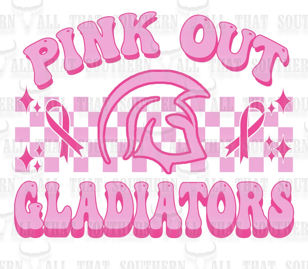 Pink Out Gladiators Png (digital Download Only) - Etsy