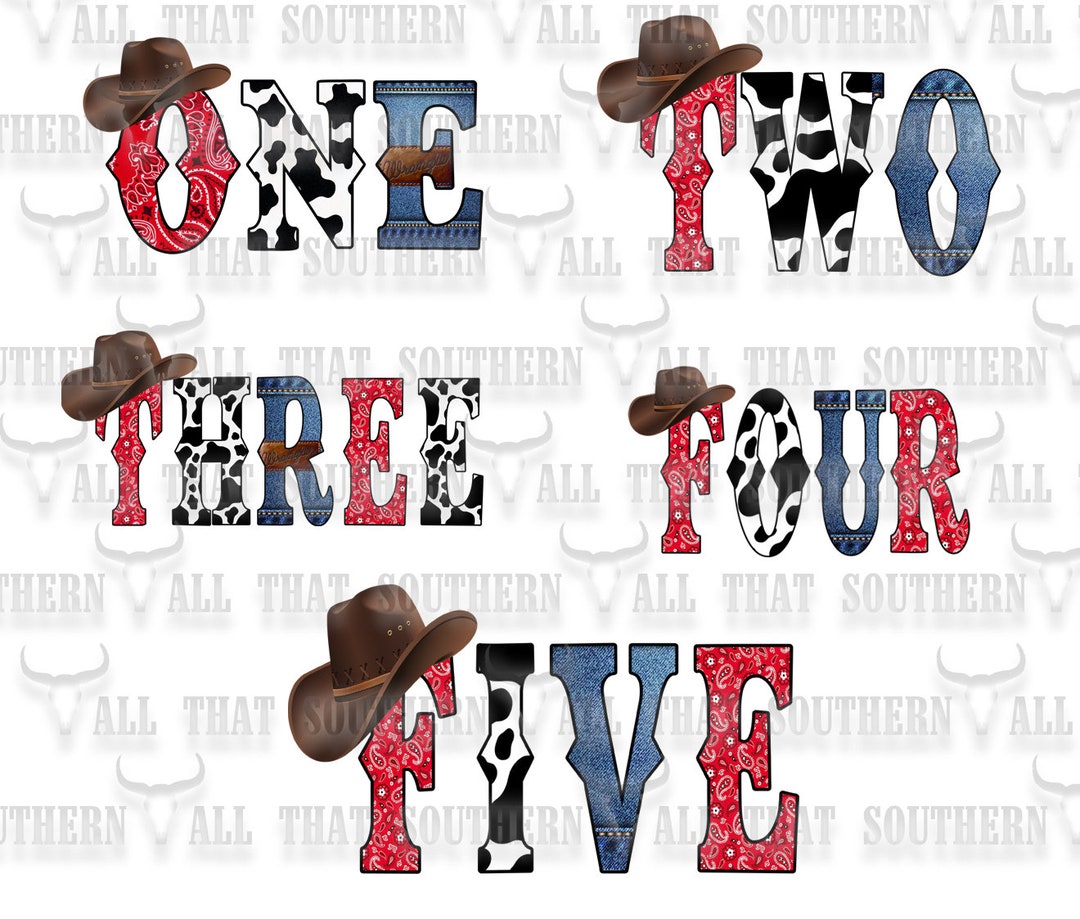 Western Numbers Png (digital Download Only) for Sublimation - Etsy