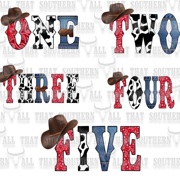 Western Numbers - Etsy