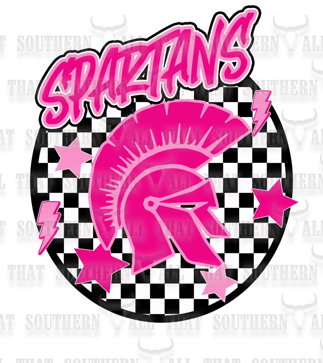 Retro Pink Out Spartans Png ( Digital Download Only) - Etsy