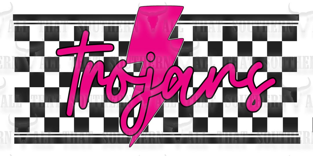 Retro Trojans Png (digital Download Only) Pink Out Breast Cancer ...