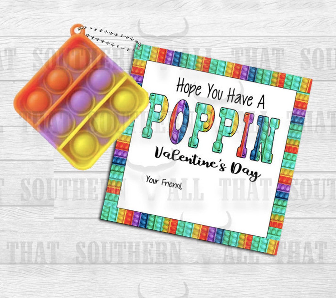 PRINTABLE Poppin Valentines Day Card Pop Its Png File (digital Download ...