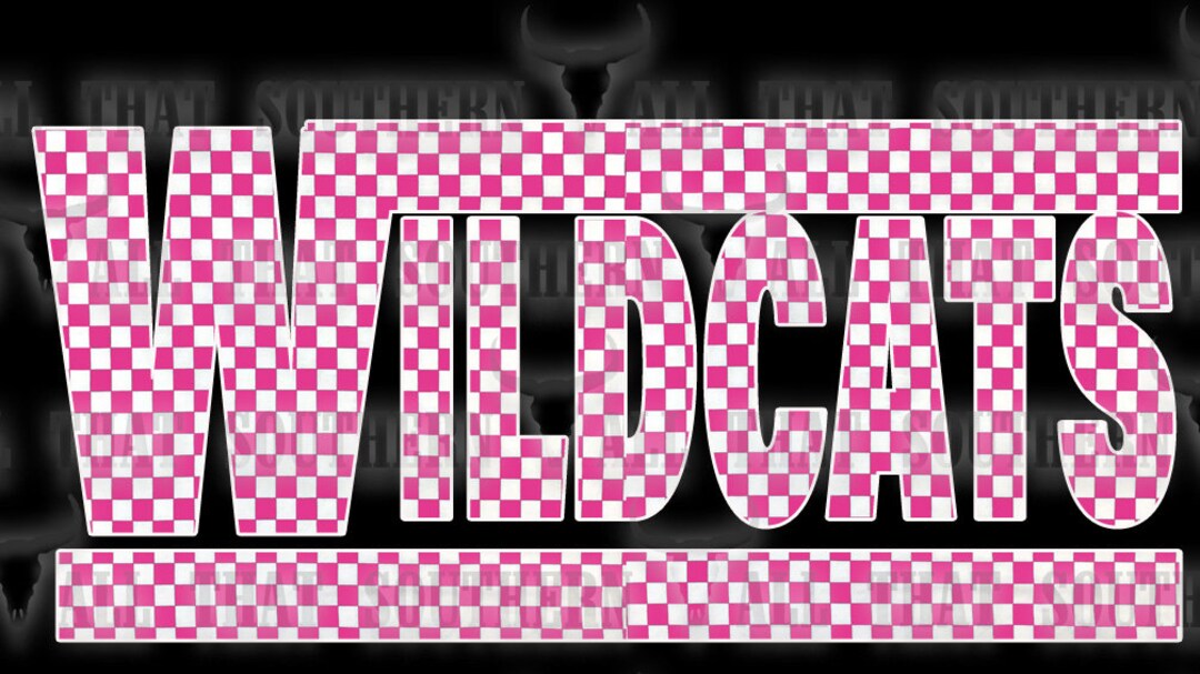 Pink Checkered Wildcats Png Breast Cancer. Pinkout ( Digital Download ...