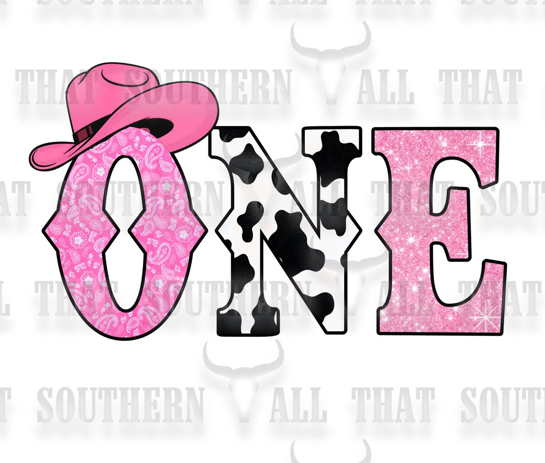 ONE Pink Western First Birthday PNG (digital Download Only) - Etsy