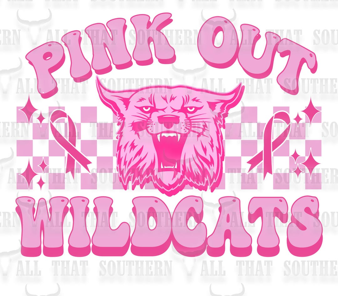 Pink Out Wildcats Png (digital Download Only) - Etsy