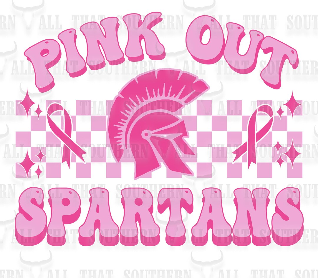 Pink Out Spartan Png (digital Download Only) - Etsy