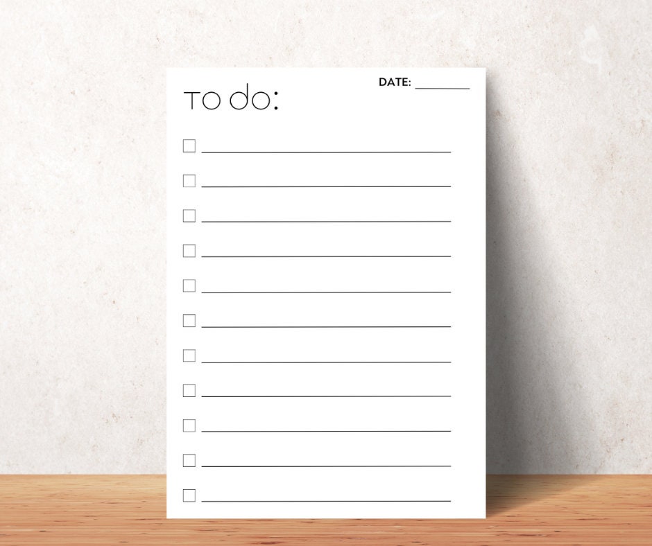 To Do List, Blank to Do List, Tasks, List, Checklist, Blank Checklist ...