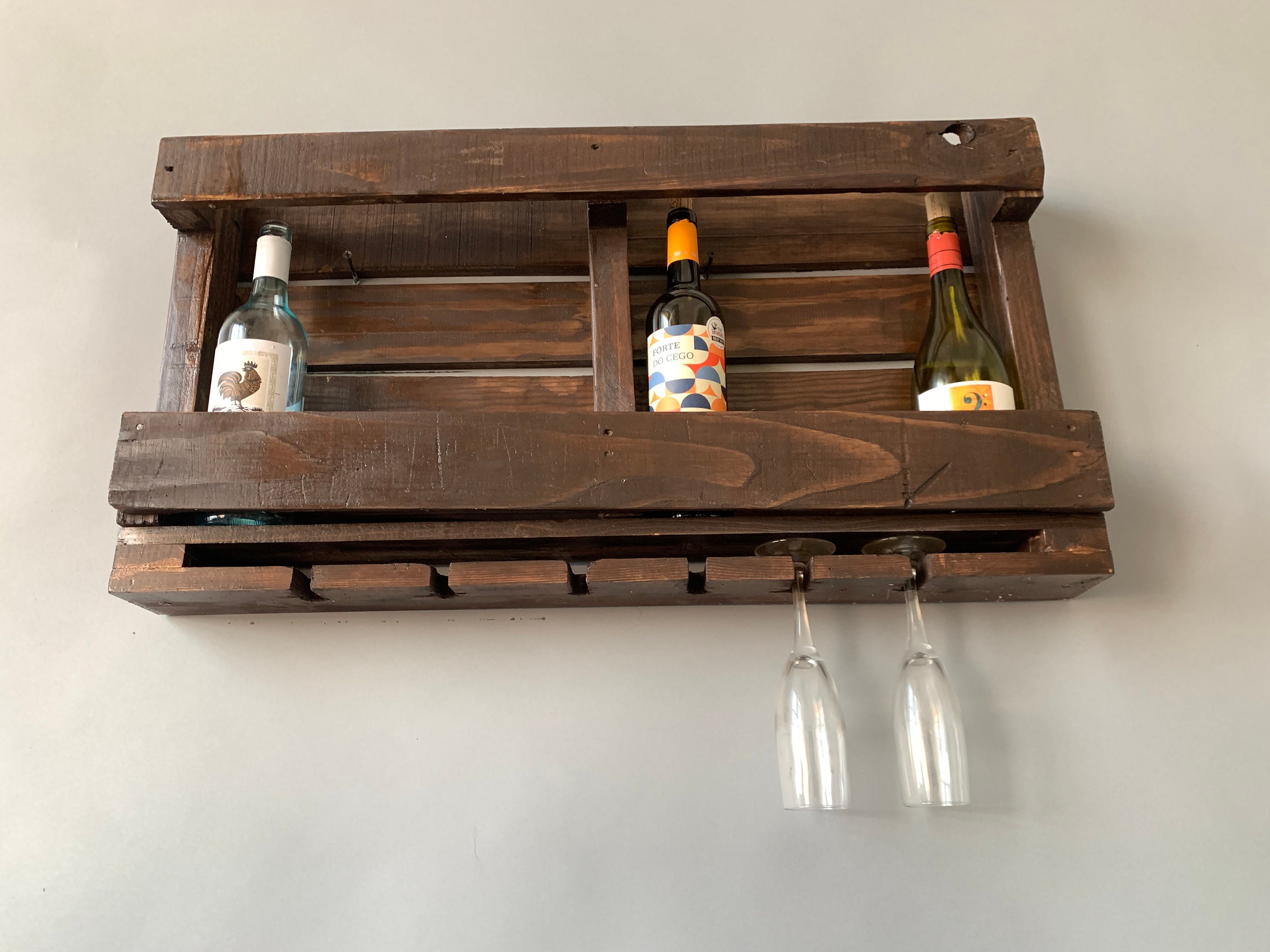 Handmade Reclaimed Wood Wine Rack - Etsy