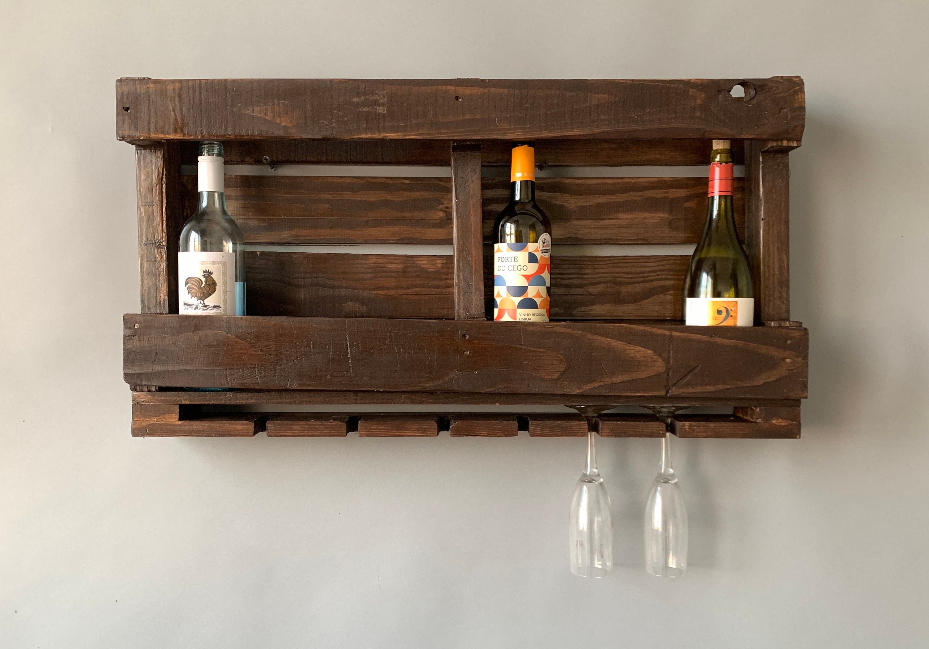 Handmade Reclaimed Wood Wine Rack - Etsy