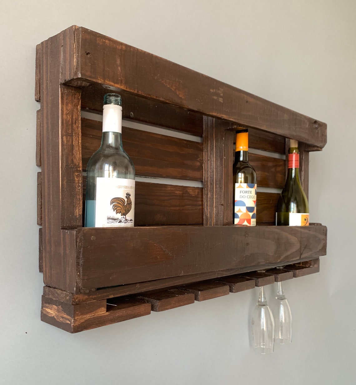 Handmade Reclaimed Wood Wine Rack - Etsy