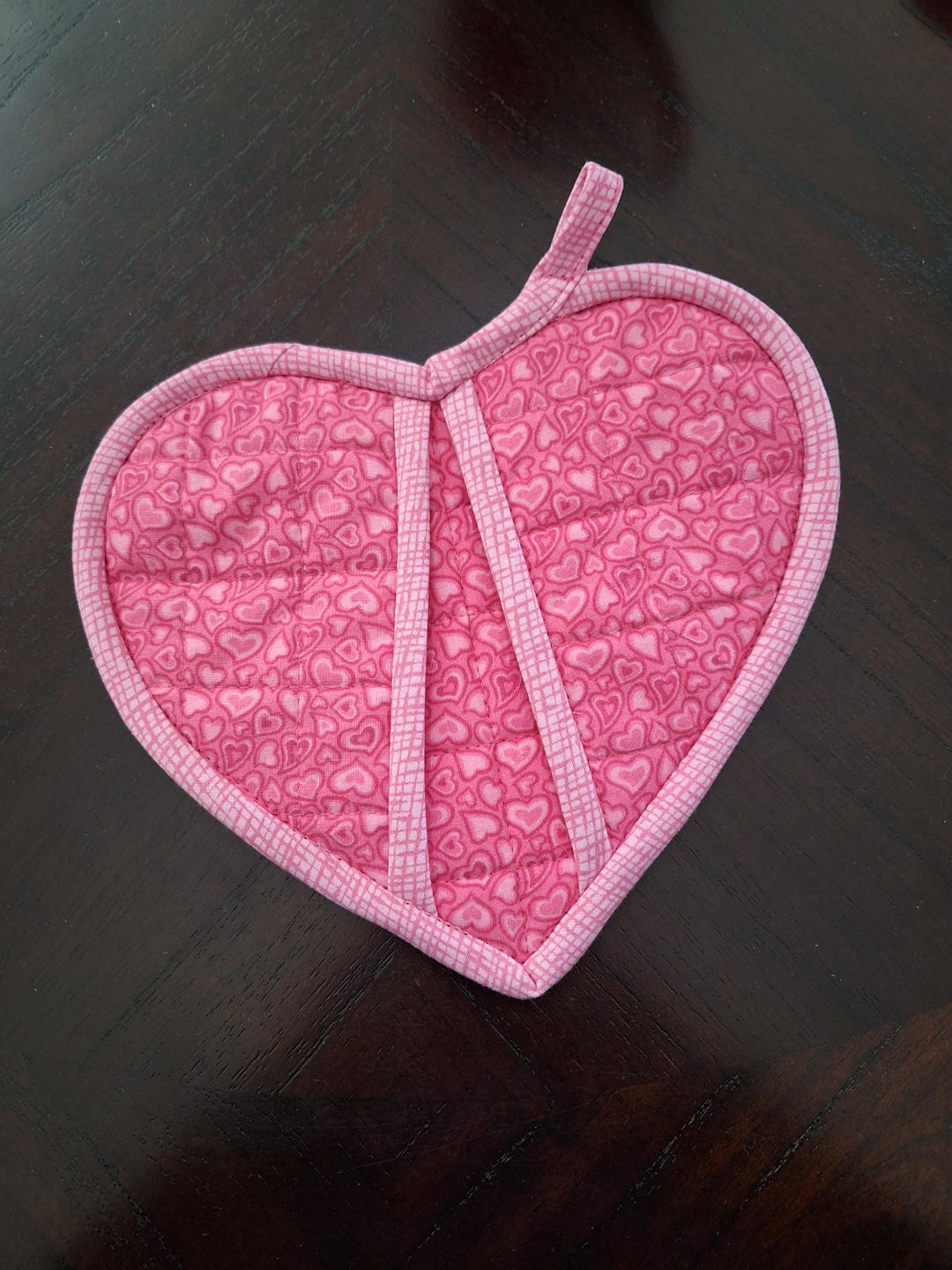 Pink Heart Shaped Hot Pad - Etsy