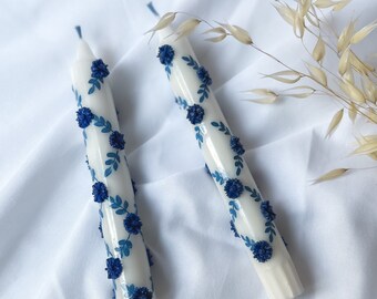 Royal Blue Candles - Etsy