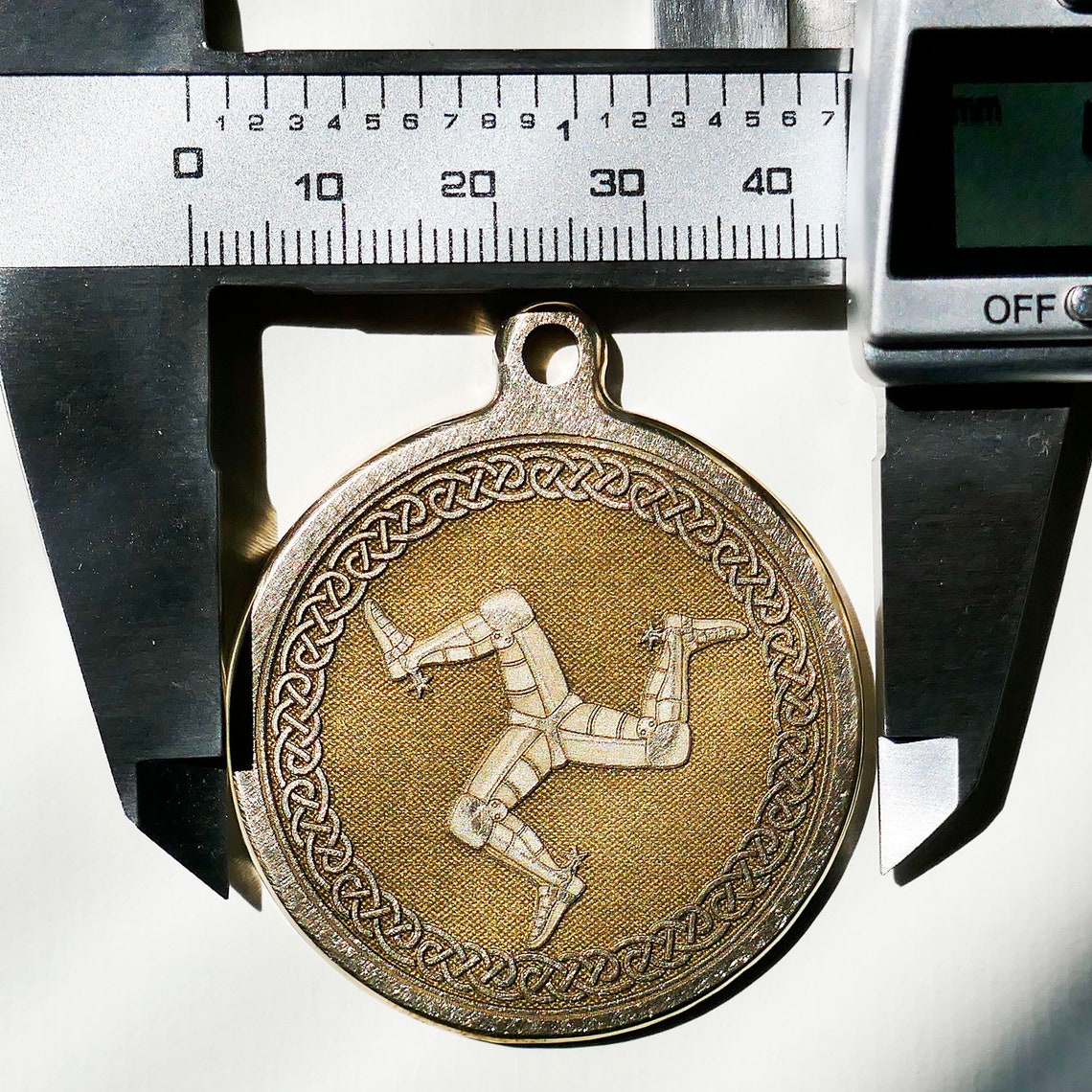 Manx Triskelion 3 Legs of Man Solid Brass Key Fob & Key Ring ...