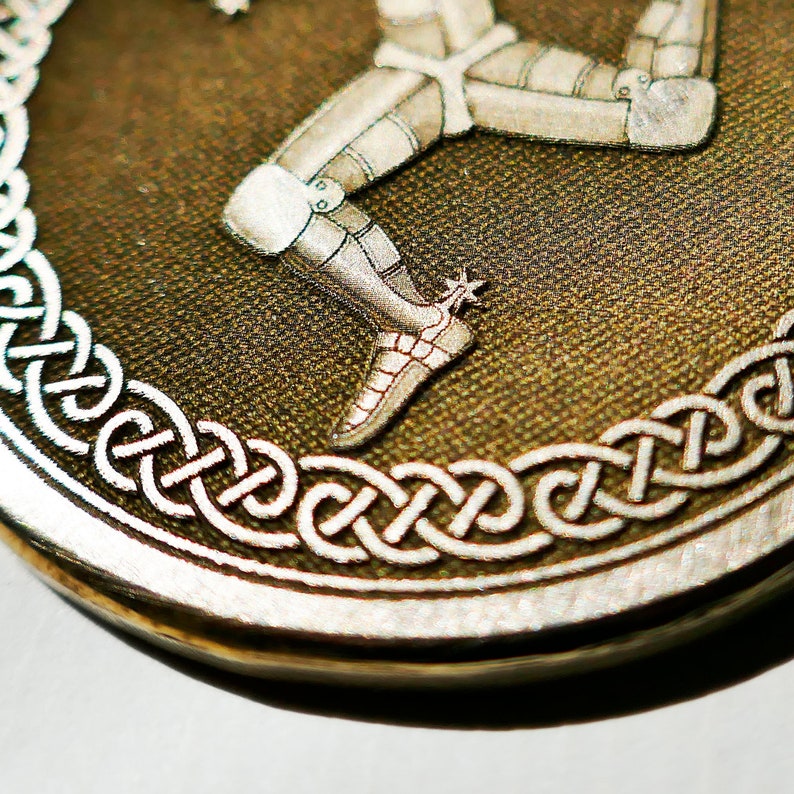 Manx Triskelion 3 Legs of Man Solid Brass Key Fob & Key Ring ...