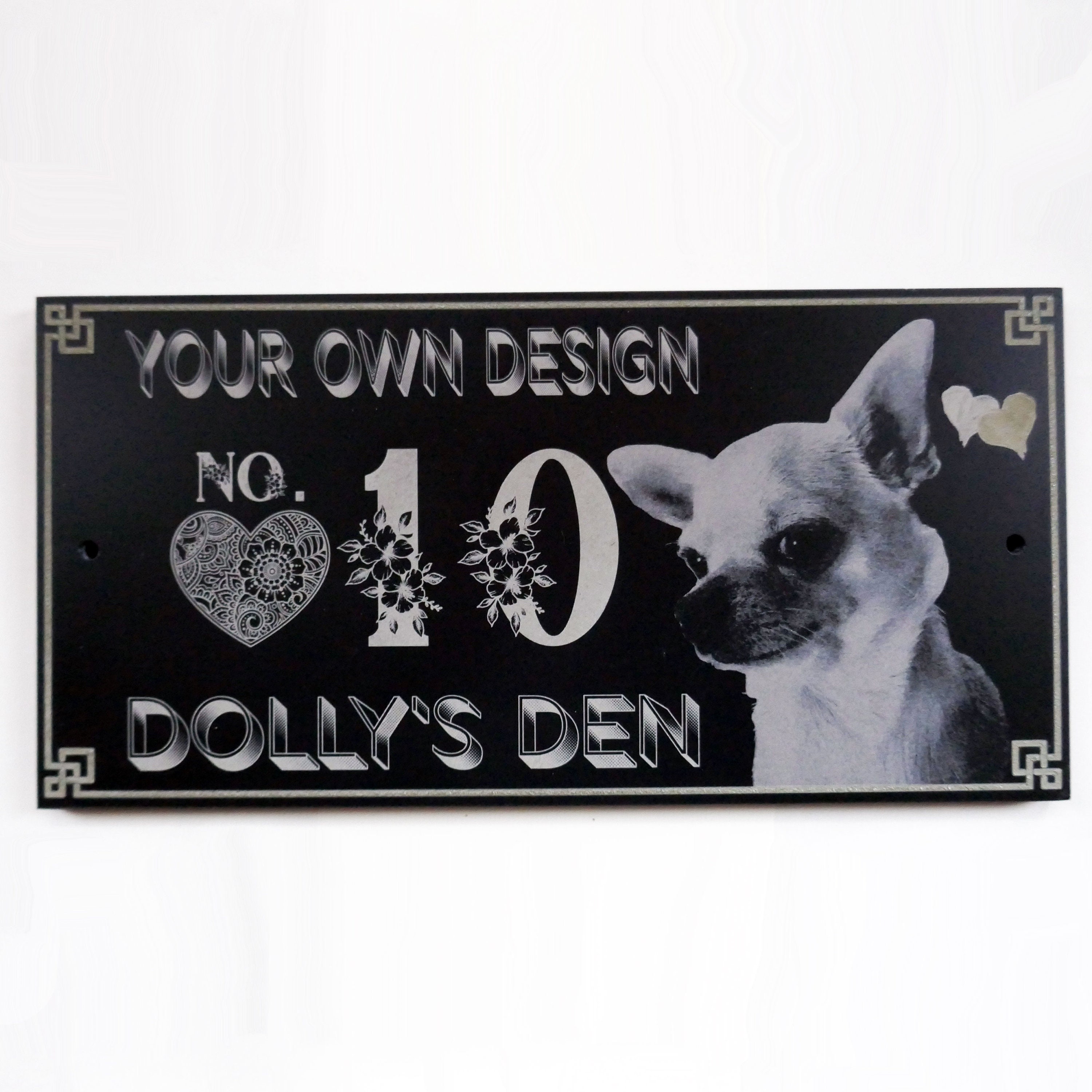 House Sign Laser Engraved Slate 30cm X 15cm X 1cm Lasered With Your Own ...