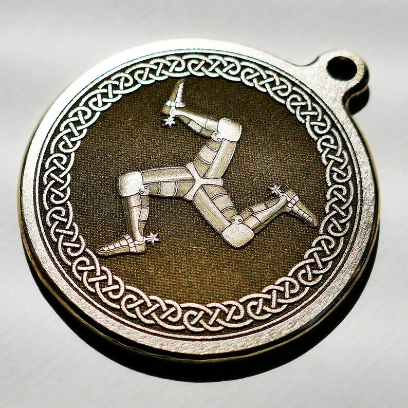 Manx Triskelion 3 Legs of Man Solid Brass Key Fob & Key Ring ...