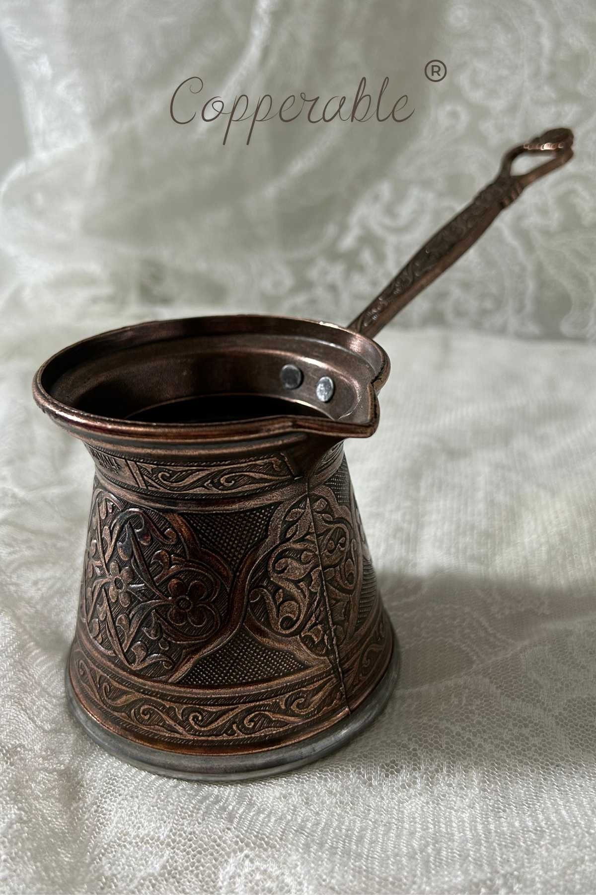 Authentic and Traditional Patterned Cast Iron Coffee Pot Turkish İbrik ...