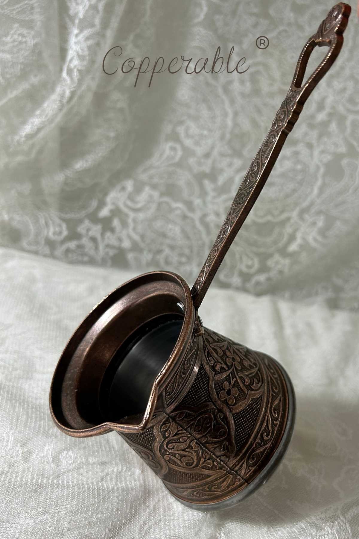 Authentic and Traditional Patterned Cast Iron Coffee Pot Turkish İbrik ...