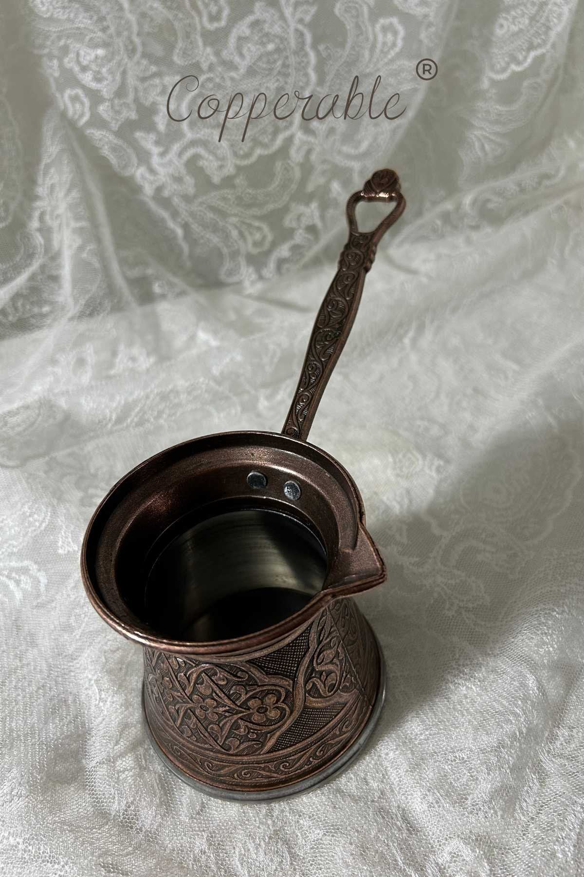 Authentic and Traditional Patterned Cast Iron Coffee Pot Turkish İbrik ...