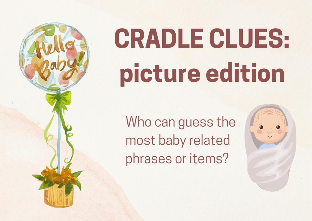 Cradle Clues: Picture Edition – Fun Baby Shower Game | Guess the Baby ...