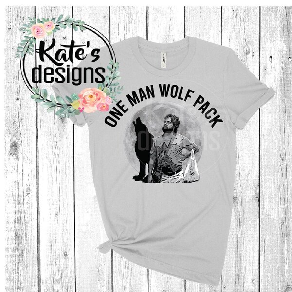 One Man Wolf Pack Svg - Etsy
