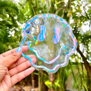 Holographic Melting Smiley Face Window Cling: Rainbow Sun Catcher - Etsy
