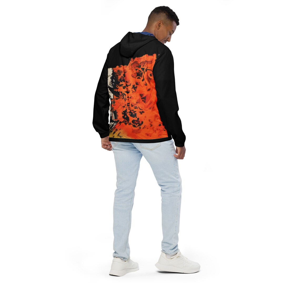 Burning Monk Red Sun Windbreaker - Etsy