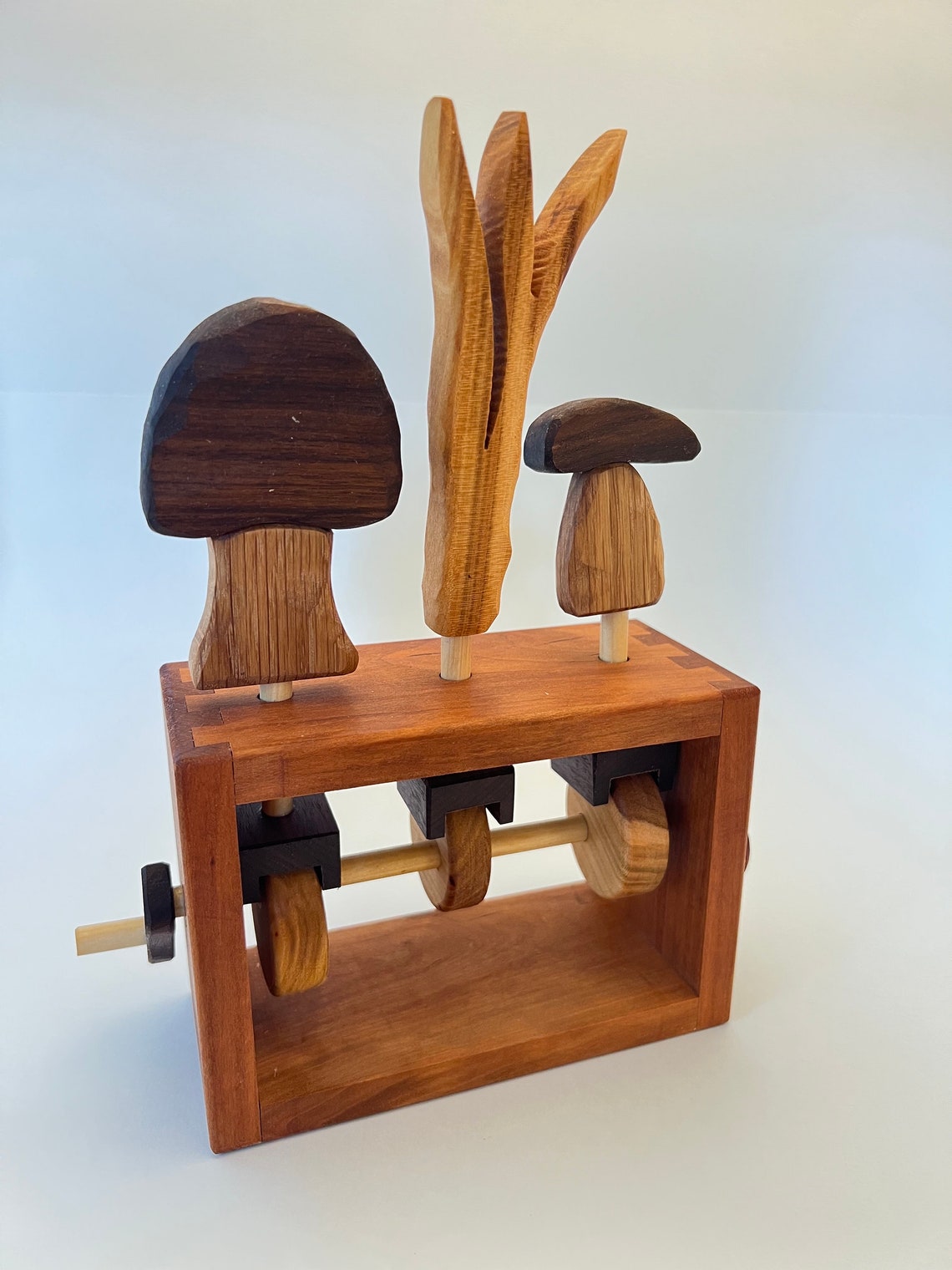 Wooden Automata Kinetic Toy - Mushrooms - Etsy
