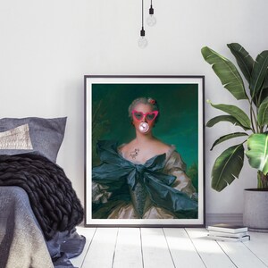 Altered Art Portrait, Printable Wall Art, Eclectic Art, Funny Altered ...