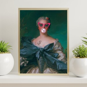 Altered Art Portrait, Printable Wall Art, Eclectic Art, Funny Altered ...