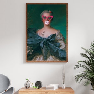 Altered Art Portrait, Printable Wall Art, Eclectic Art, Funny Altered ...