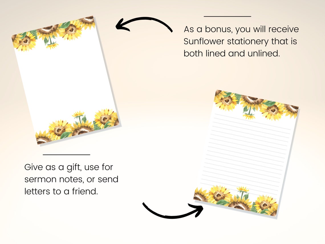 Sunflower Printable Journal Goodnotes Journal Gratitude - Etsy