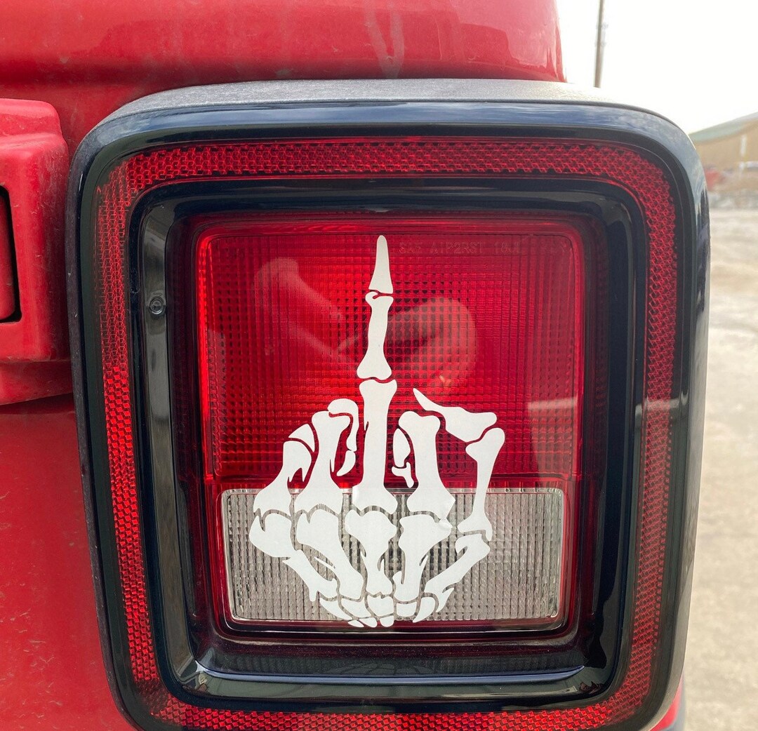 Skeleton Middle Finger Vinyl Decal Sticker - Etsy
