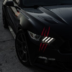 2 Pcs/set Monster Claw Scratch Premium Decal Sticker Car Headlight US ...