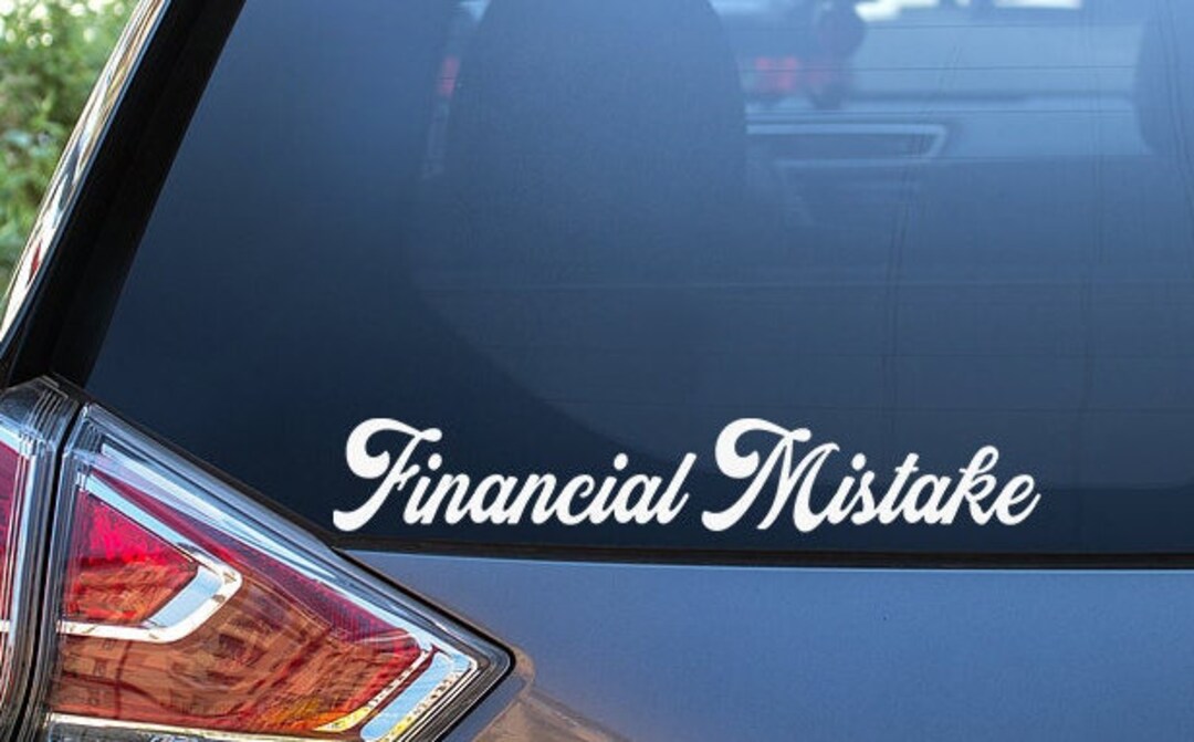 Financial Mistake Decal - Etsy