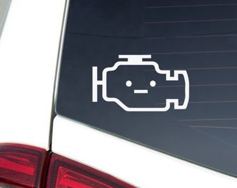 Check Engine JDM Funny Sticker Decal - Etsy