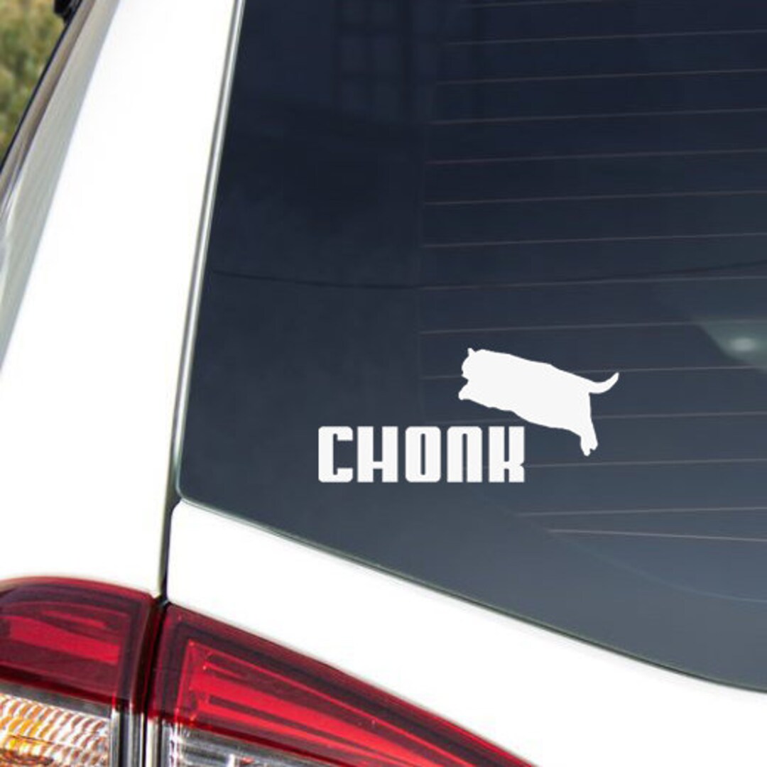 Chonk Cat Car Decal Sticker - Etsy