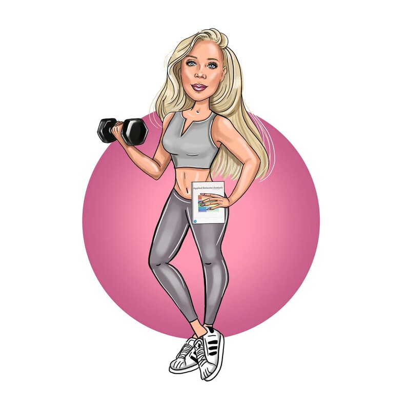 Custom Fitness Cartoon Portrait: Gym Lover Gift (digital Download) - Etsy